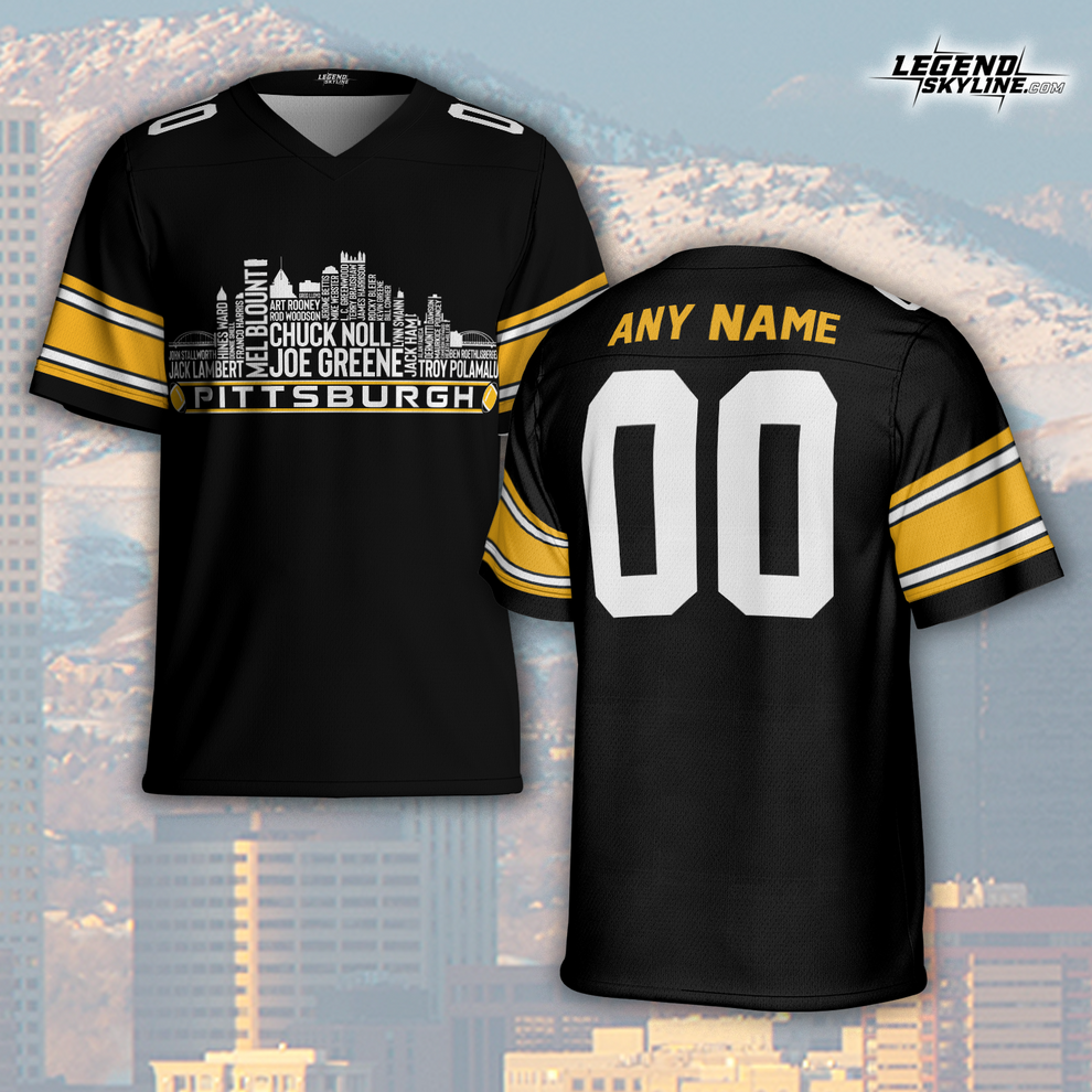 Pittsburgh Custom Football Jersey Greatest Of All Time Team Legends Pi ...